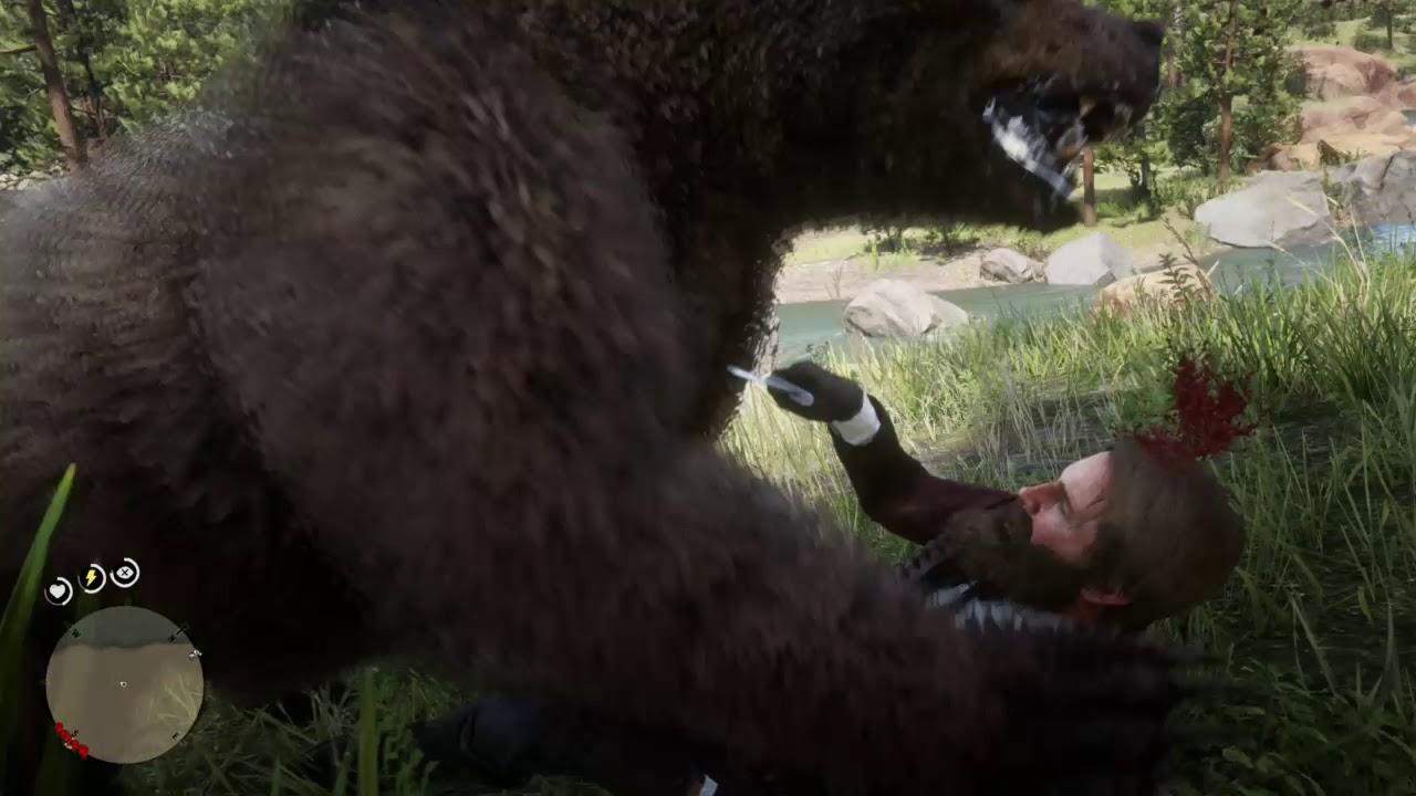 Red Dead Redemption 2 Bear Attack - YouTube