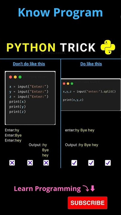 Python Trick 🔥🔥🔥 #shorts #python #python3 #knowprogram - YouTube