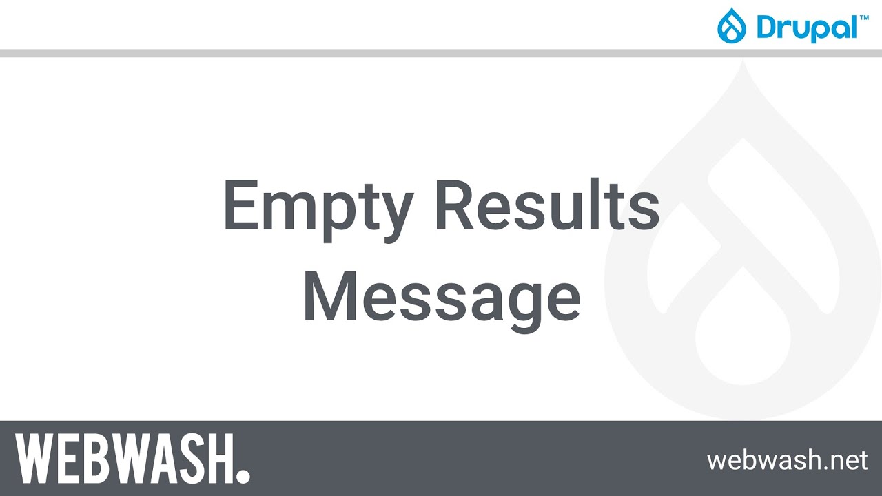 Getting Started with Views, 5.5 - Empty Results Message - YouTube