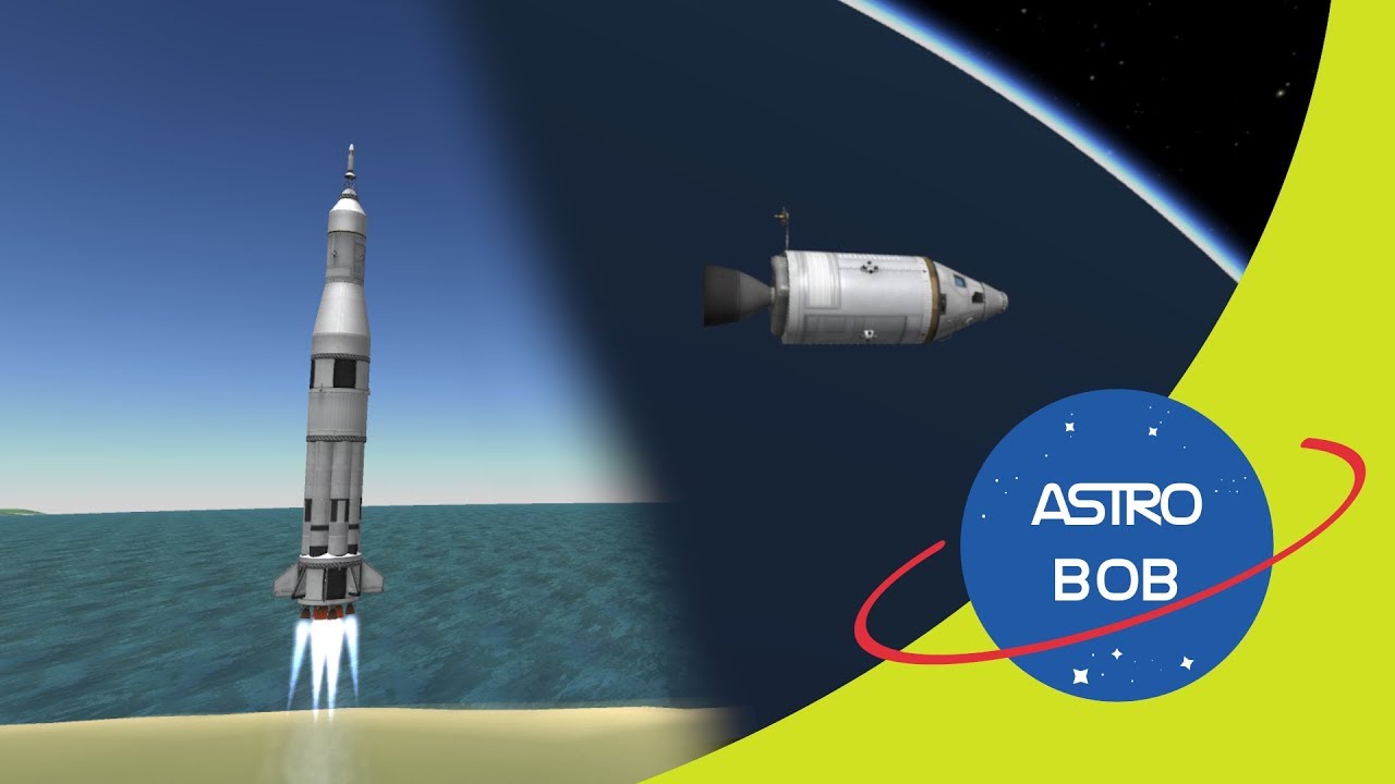 KSP 1.6 making history stock Saturn 1b and apollo spacecraft - YouTube