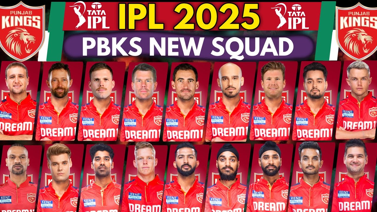 IPL 2025 | Punjab Kings Team New Squad | PBKS Squad For IPL 2025 | PBKS ...