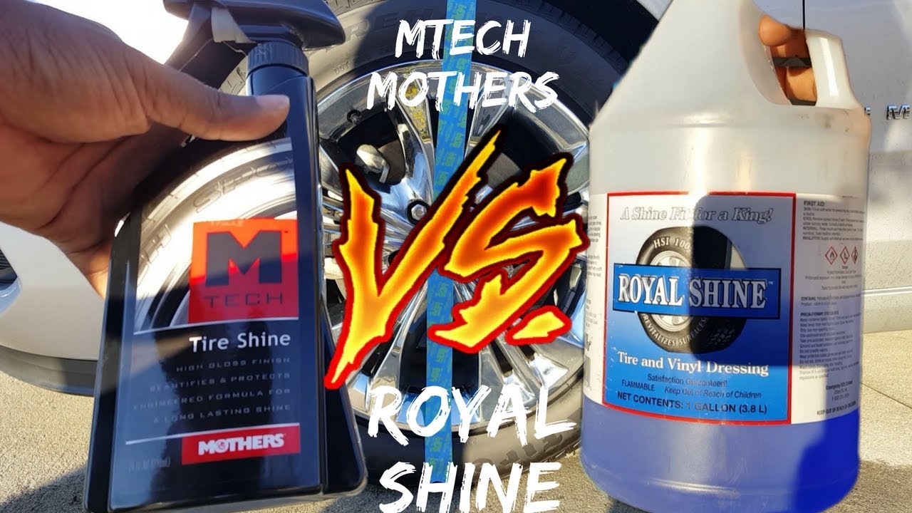 Mothers M TECH Tire Shine Comparison Royal Shine - YouTube