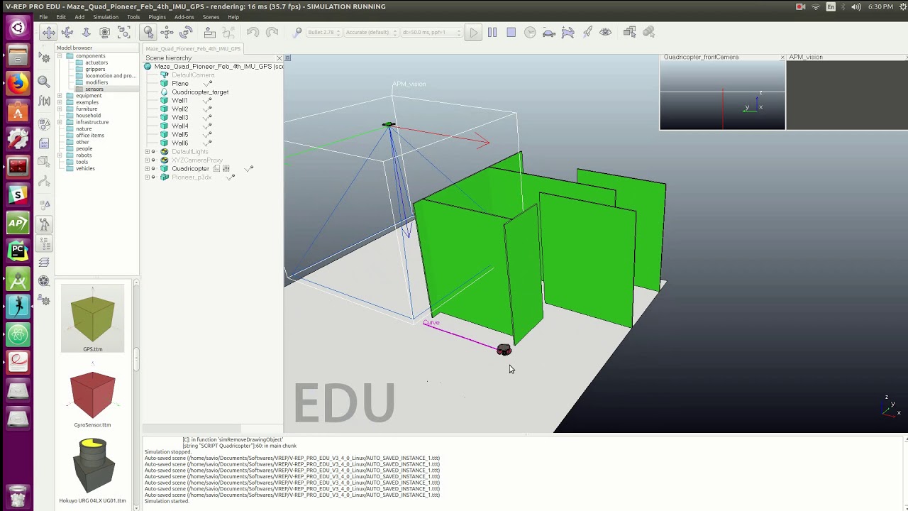 VREP Simulation - Weighted A* for Shortest Path Planning with Pioneer ...