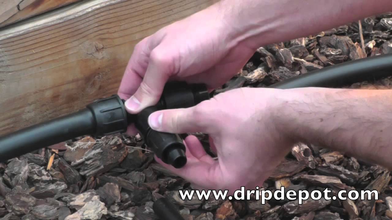 How To Step Down Tubing Size in a Drip Irrigation System - YouTube