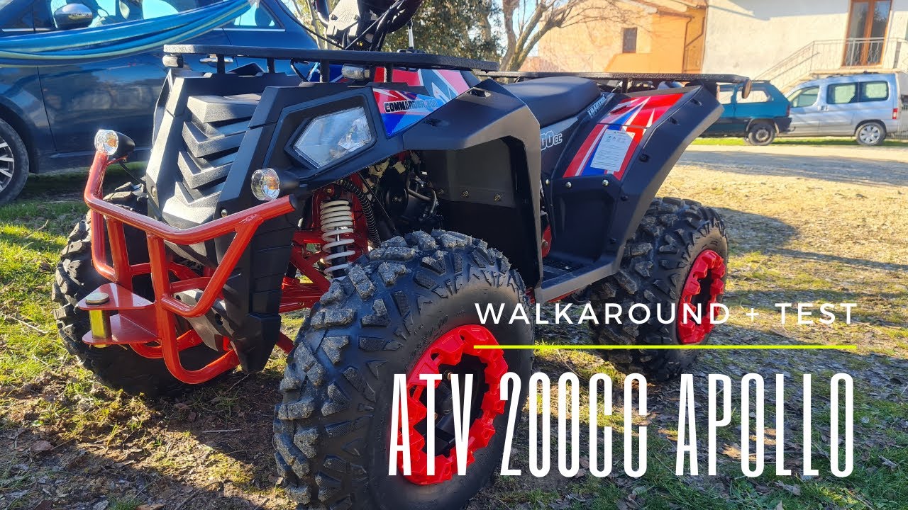 Quad 200cc Commander Apollo Motors ATV Tractor - YouTube