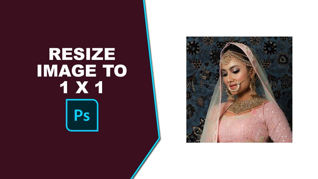 how to resize image to 1x1 in photoshop - YouTube
