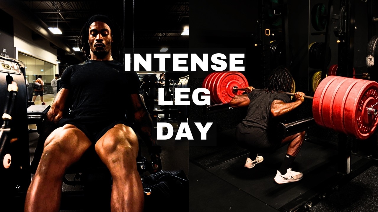 INTENSE LEG DAY: SQUATS, CURLS, EXTENSIONS - YouTube