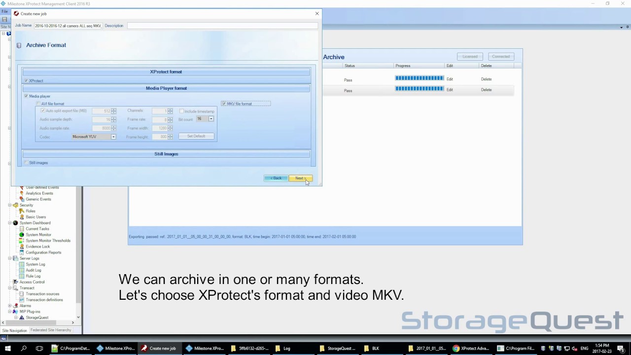 Rook XProtect Management Client Archive Plug-in - YouTube