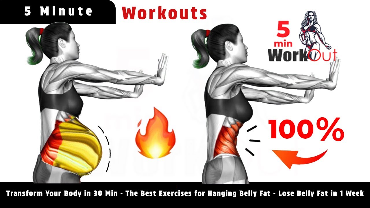 Transform Your Body in 30 Min 🔥 The Best Exercises for Hanging Belly ...