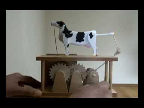 Automata からくり人形 Cow 牛 AQUIO NISHIDA original - YouTube