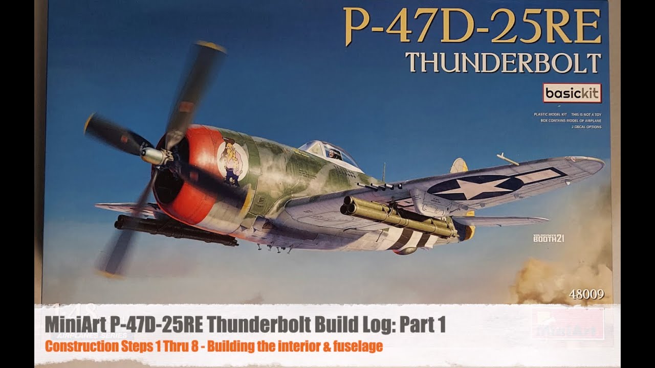 MiniArt 1:48 P-47D Review & Build Log Part 1: Cockpit & Fuselage - YouTube