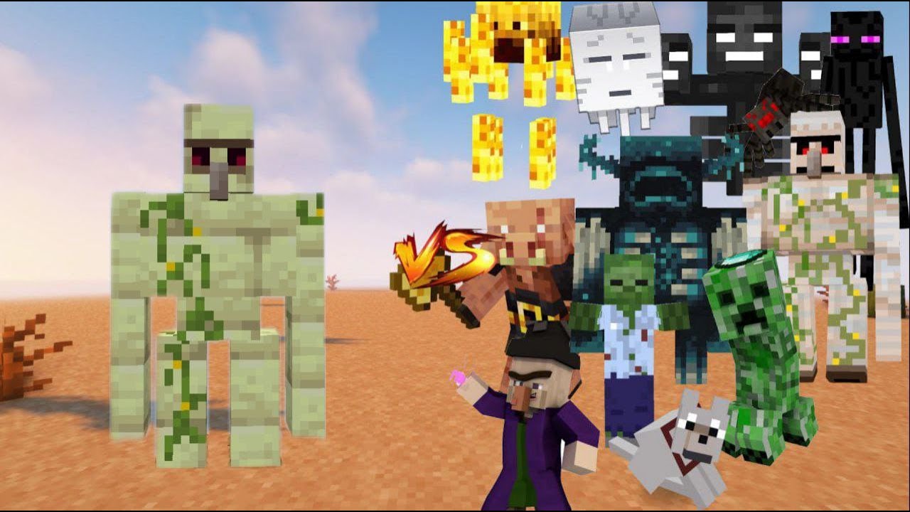 End Brick Golem Vs Every Mob in Minecraft (Minecraft Mob Battle ...