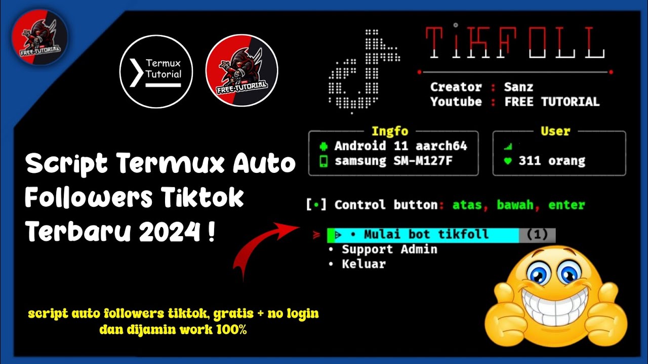 FREE TUTORIAL - Script Termux Auto Followers Tiktok Terbaru 2025 | Gratis Tanpa Login !! - YouTube