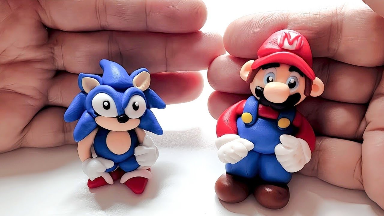 Easiest Modeling Clay Super Mario Bros and Sonic Together | DIY Polymer ...