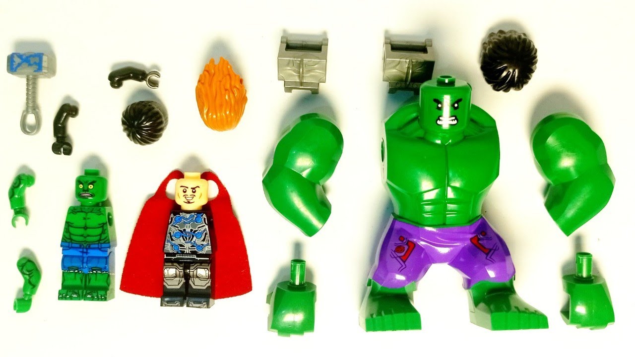 LEGO Hulk Big Figure Thor Hulk Fight Scene | Unofficial Minifigure ...