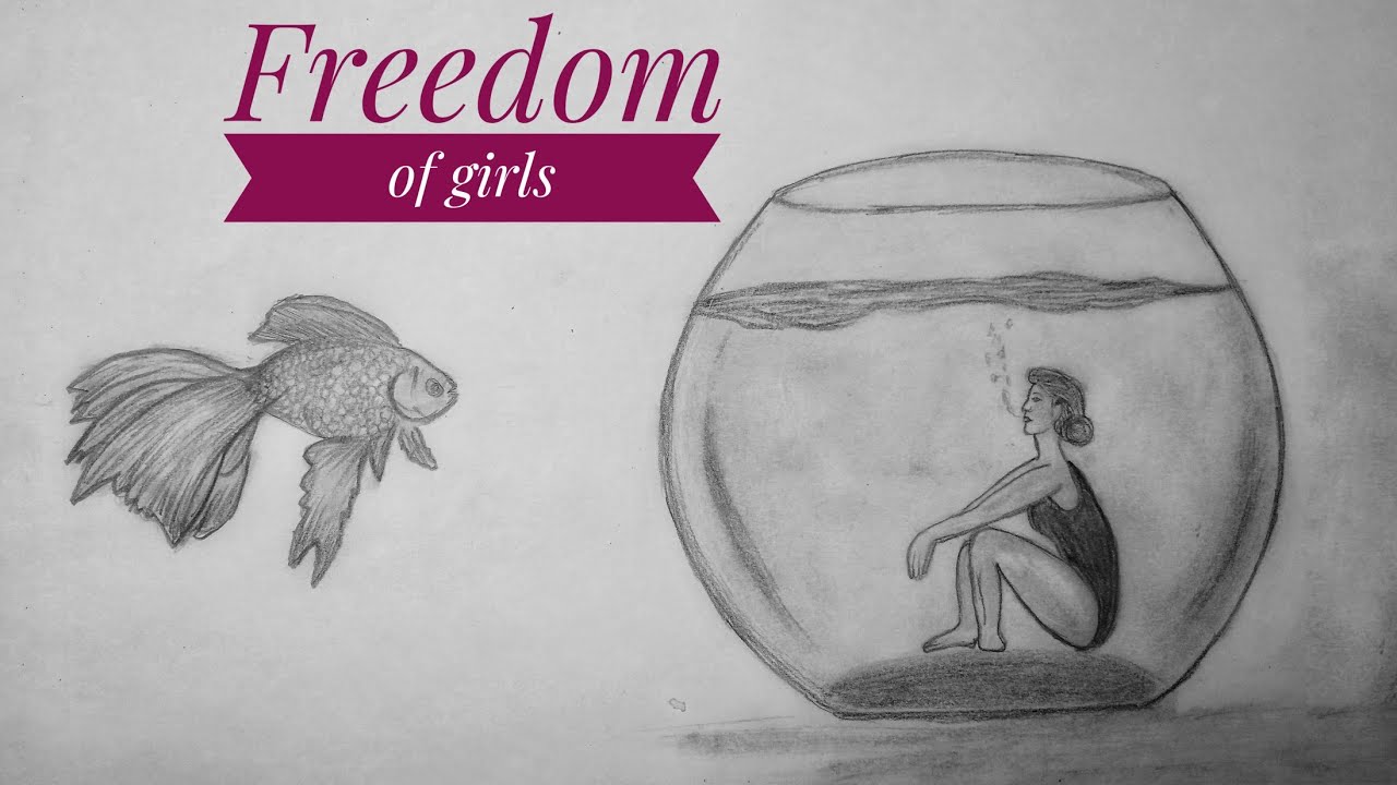 Girls freedom:Pencil Drawing - YouTube