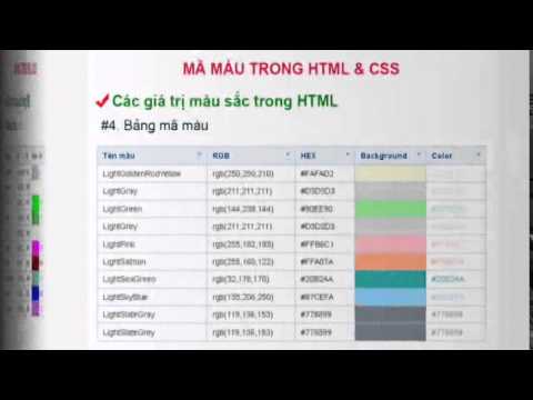 Bài 18 - Mã màu trong HTML và CSS - YouTube