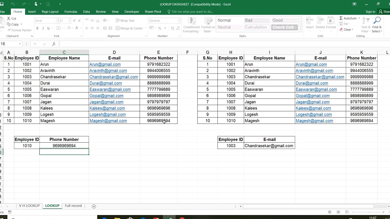 Lookup Functions - YouTube