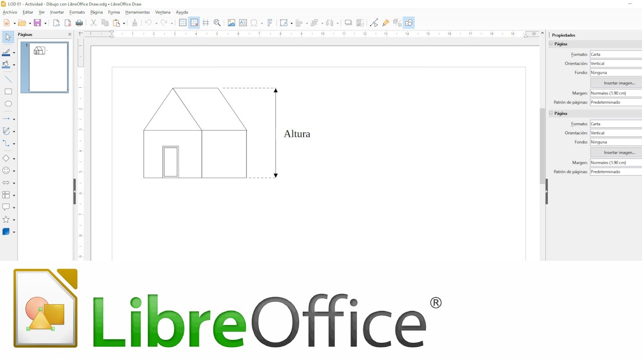 LibreOffice Draw 01 - Dibujo simple - YouTube