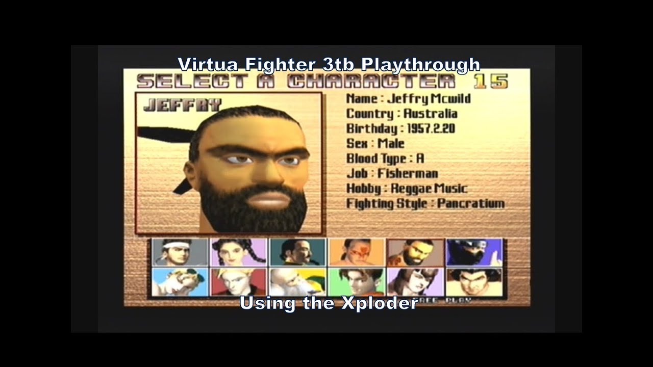 Virtua Fighter 3tb Jeffay Playthrough using the Dreamcast Xploder :D # ...