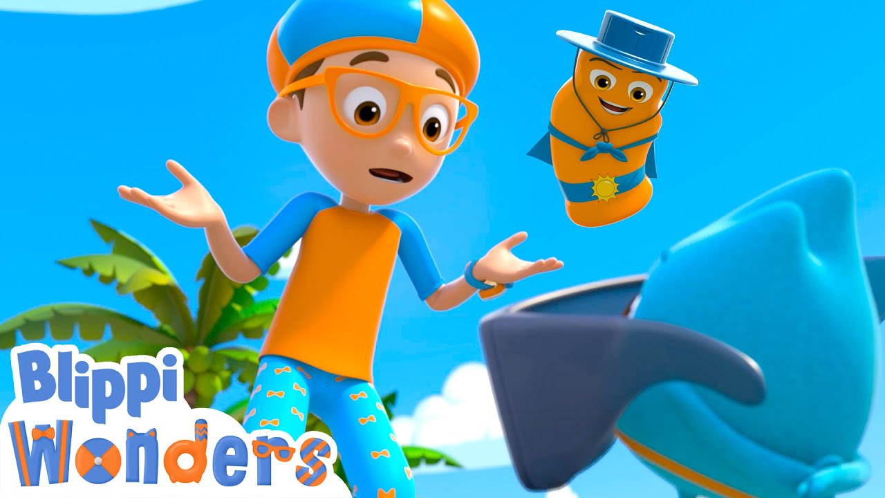 Sunscreen - Blippi Wonders | Kids Cartoons | Party Playtime! - YouTube