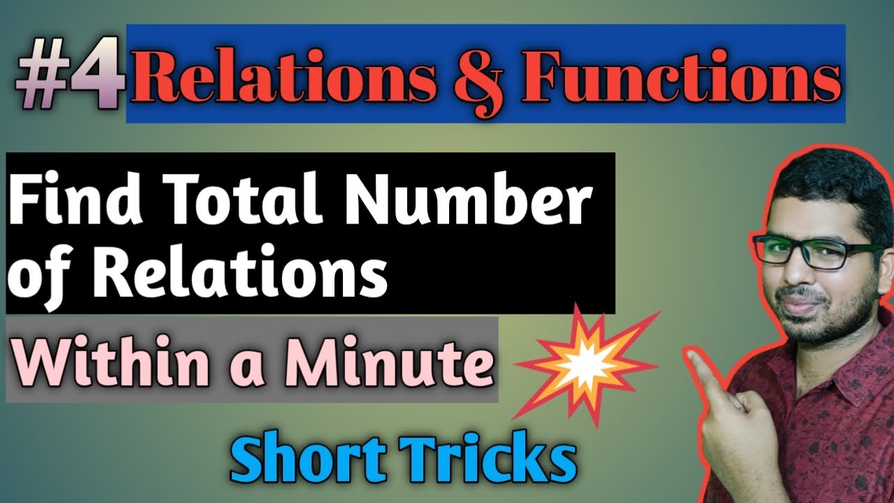 Relations and Functions Class 11 | How to Find Total Number of ...