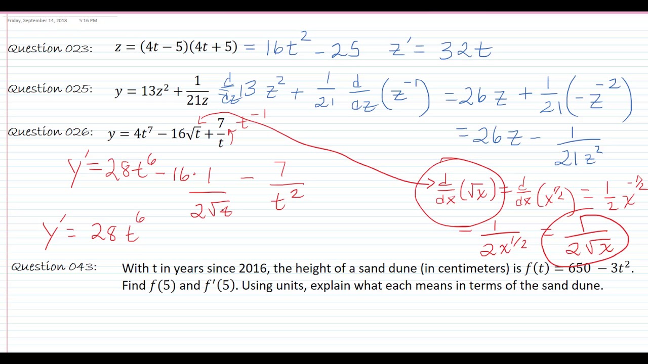 MAT1193 Derivative Shortcuts part II - YouTube