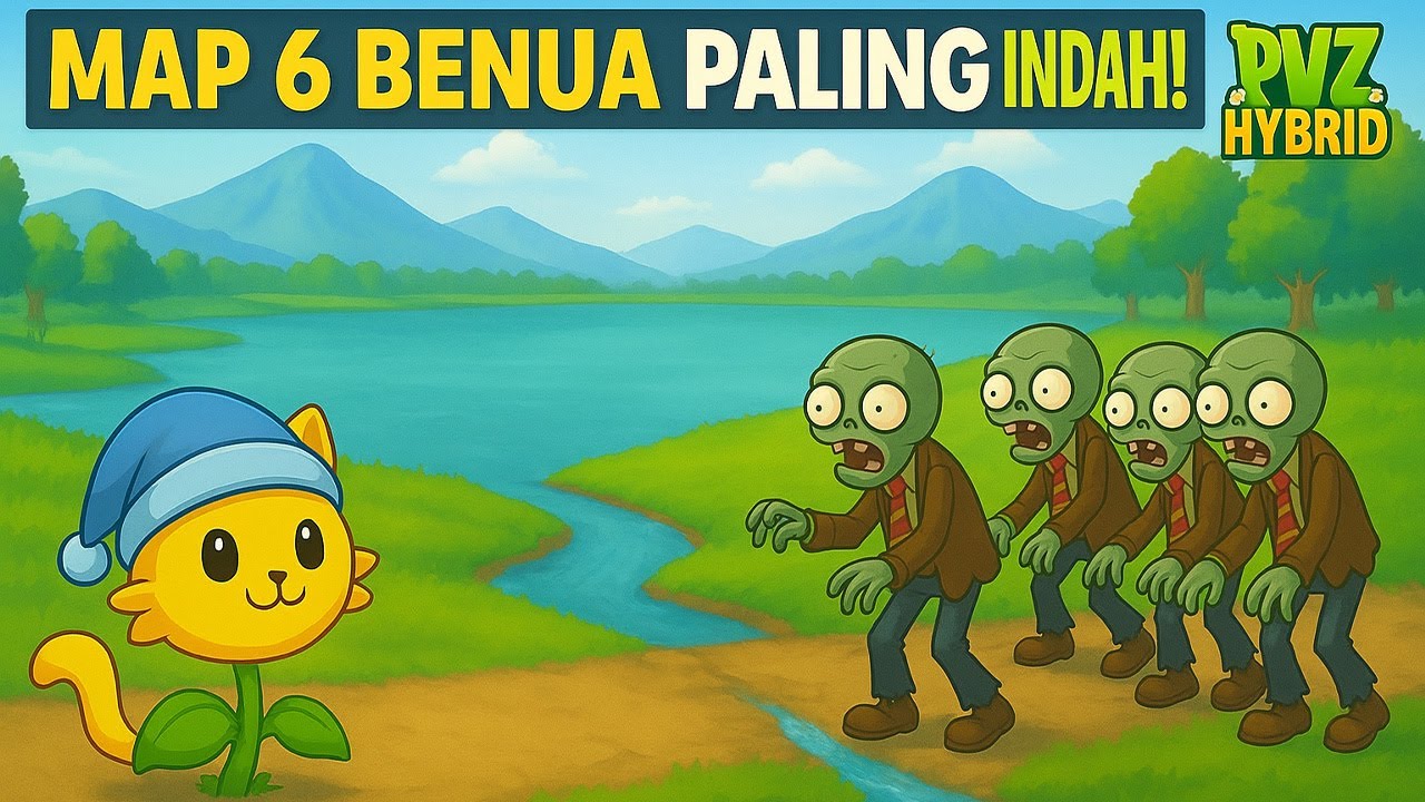 MAP 6 PVZ HYBRID – Benua Paling INDAH! 🔥 - YouTube