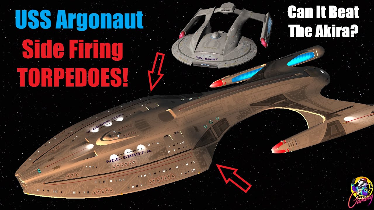 USS Argonaut SIDE FIRING TORPEDOES VS Akira Class - Star Trek Starship Battles - Bridge ...