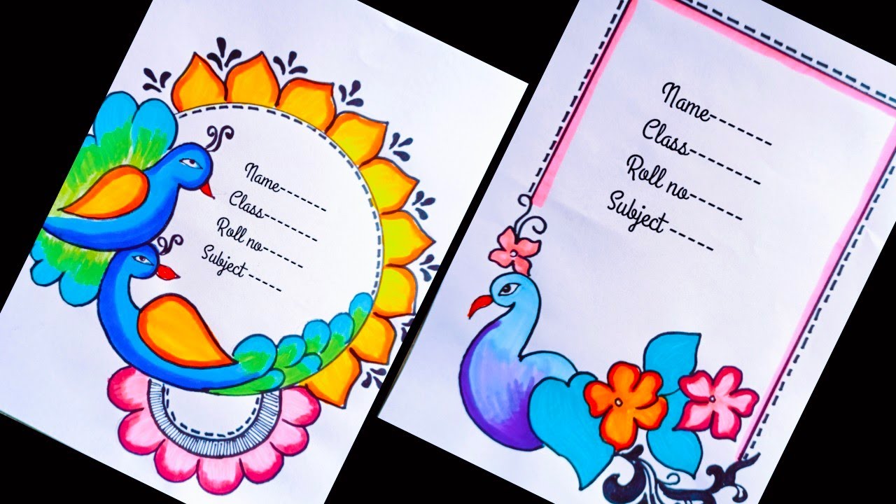 Peacock 🦚 Border Design/ Project Work Designs/ Front Page Design ...