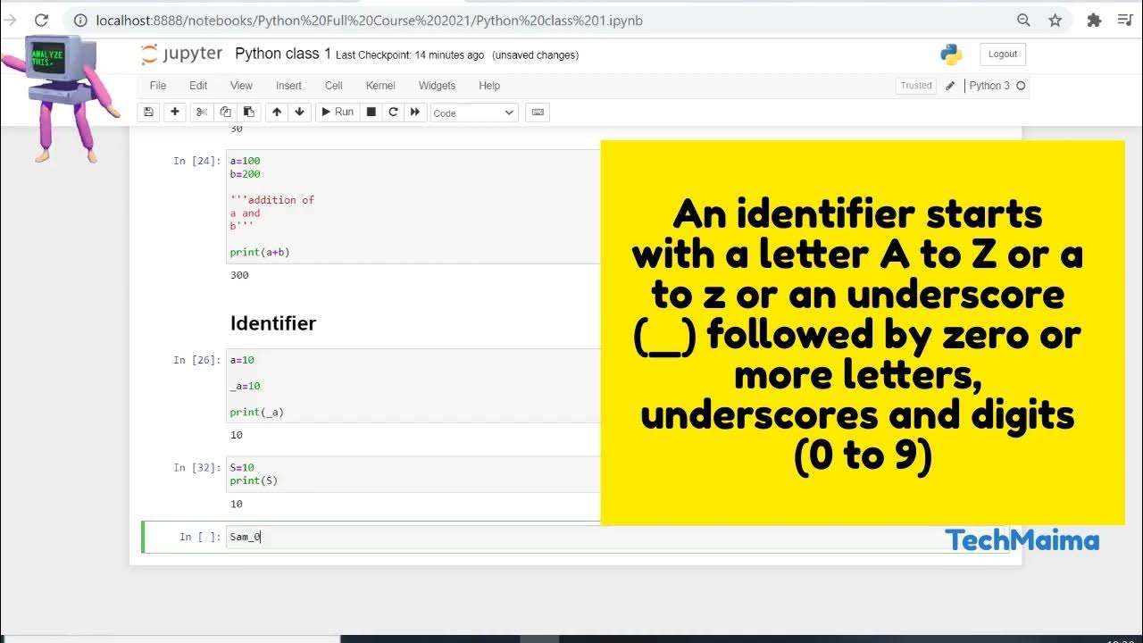 Identifiers in Python | Python Programming in Tamil | Techmaima - YouTube