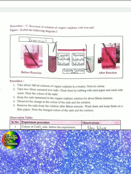 Class 10 Science -1 Practical Book Practical 3 Solutions || Class 10 Science Practical Book ...