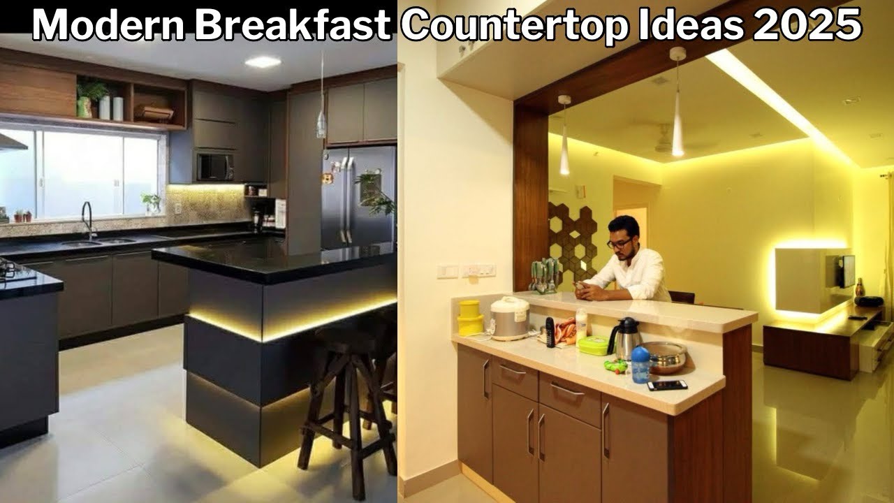 Modern And Stylish Breakfast Counter Design Ideas 2025!! Breakfast ...