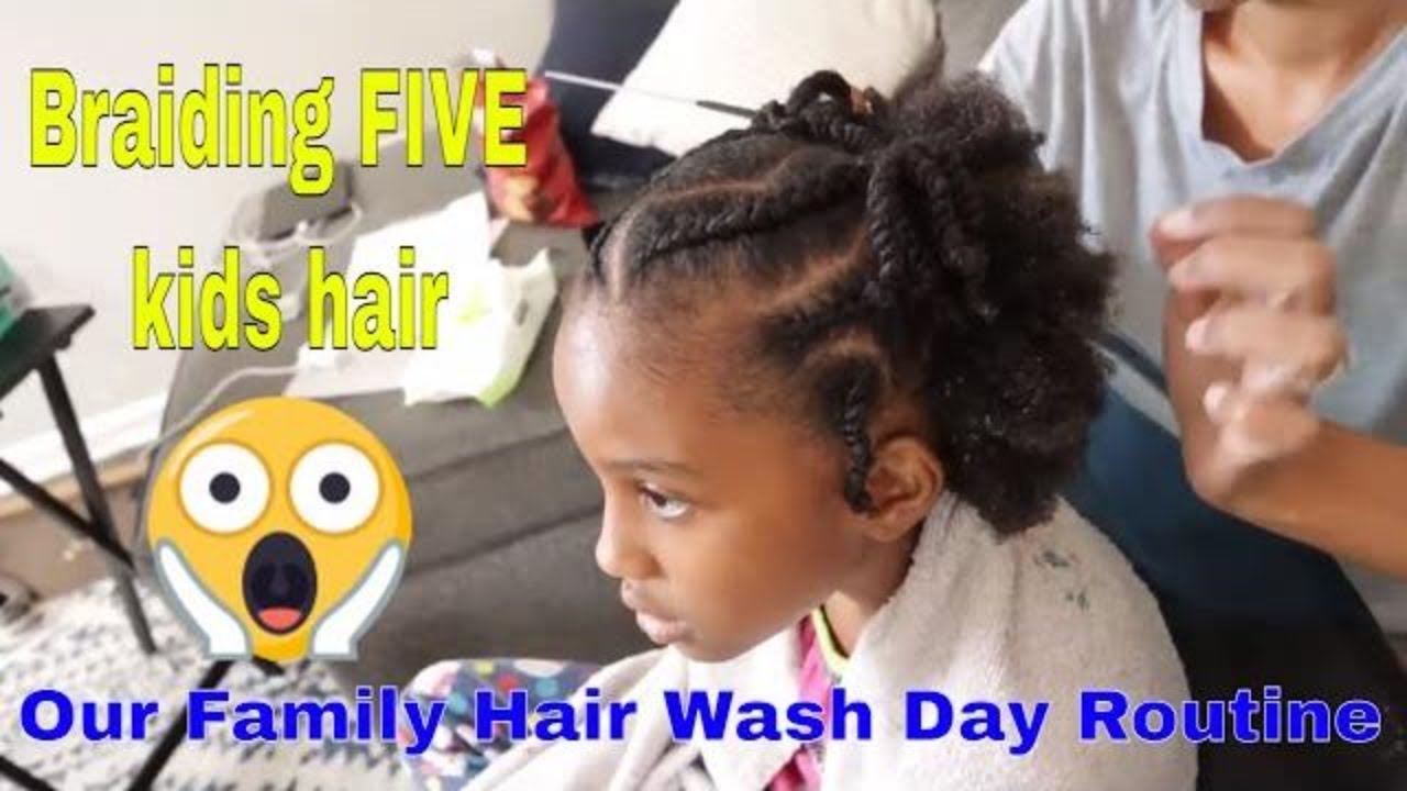 Our Family's Hair Wash Day Routine | 5 Kids 5 Different Styles - YouTube