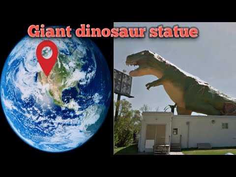 giant dinosaur statue on Google earth and Google map #youtubevideo # ...