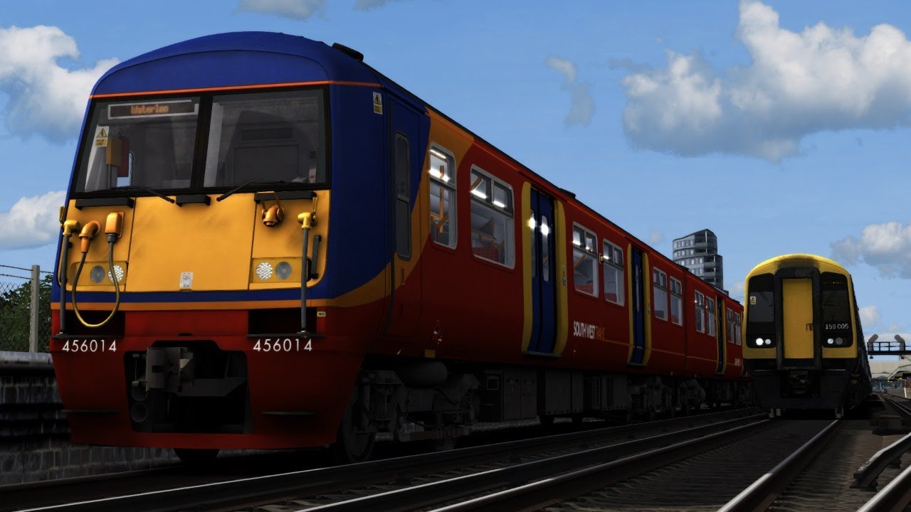 TRAIN SIMULATOR 2021 | Woking to London Waterloo | AP Class 456+455 ...