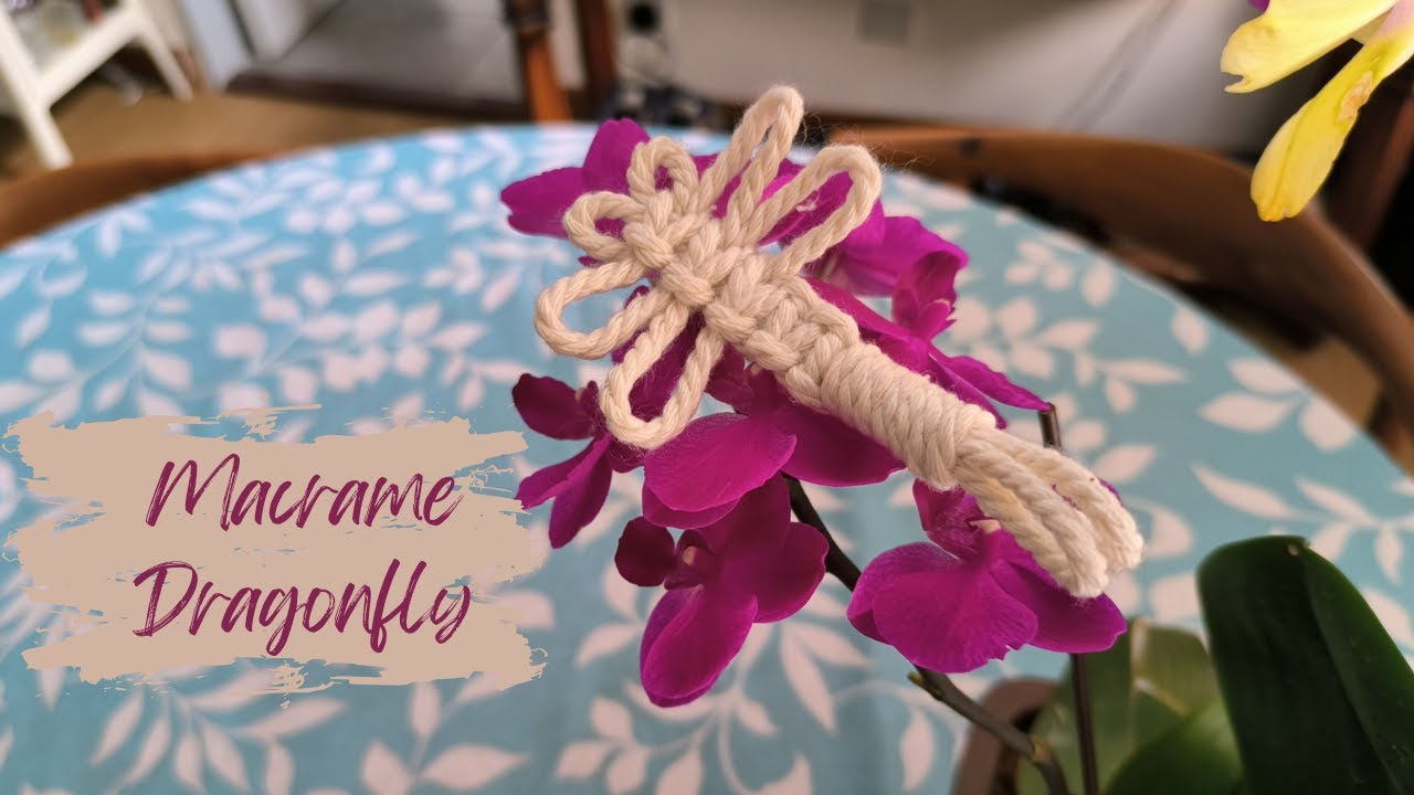 macrame dragonfly || Macrame ornament || Macrame tutorial - YouTube
