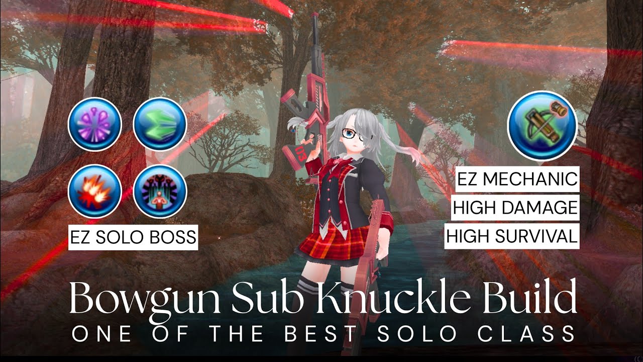 [GunFu] Bowgun Sub Knuckle Build Lv 305 Ez Class For Solo | Toram Online - YouTube