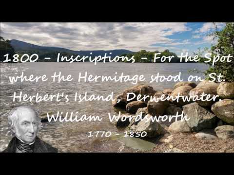 1800 - Inscriptions - For the Spot where the Hermitage stood on St ...