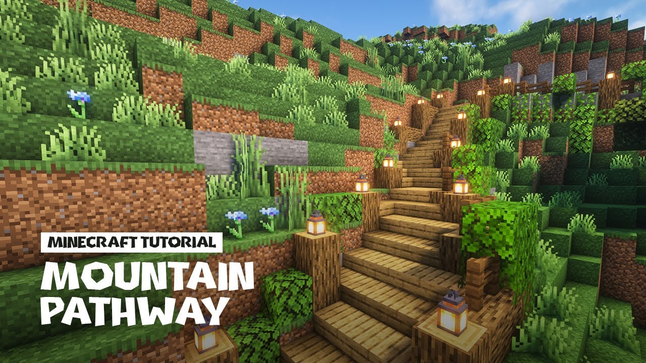 Minecraft: How to Build a Mountain Pathway [Tutorial] - YouTube