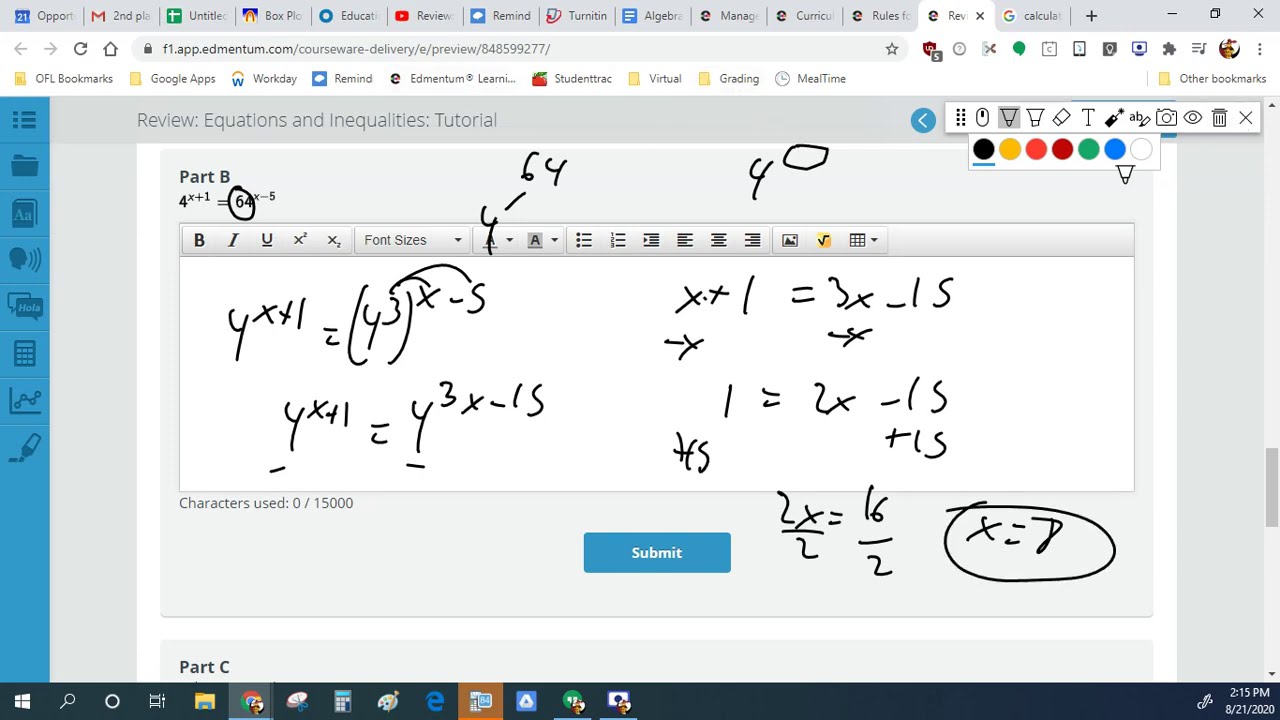 Review: Equations and Inequalities (8/20) Problem 4 - YouTube