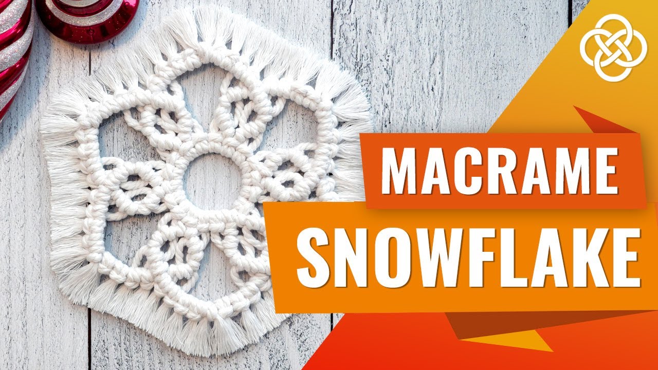 Macrame snowflake ornament | Macrame diy | Macrame snowflake tutorial ...