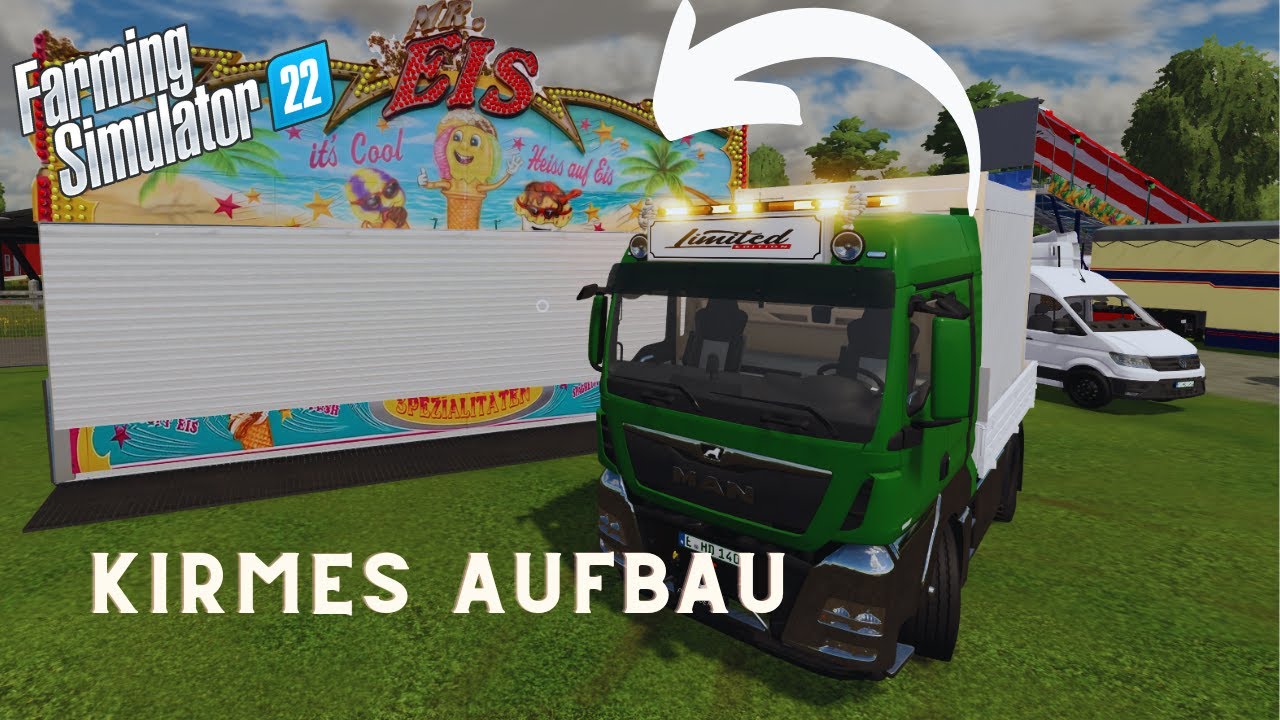 LS22 Riesieger Kirmes Aufbau Tag2 mit Flipper Riesenrad Autoscooter ...