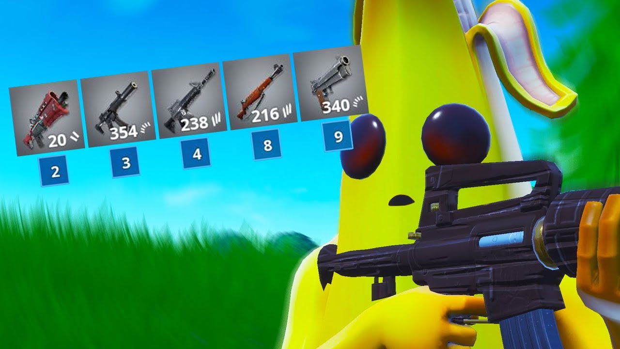 Fortnite GREY WEAPONS ONLY in 2019... - YouTube