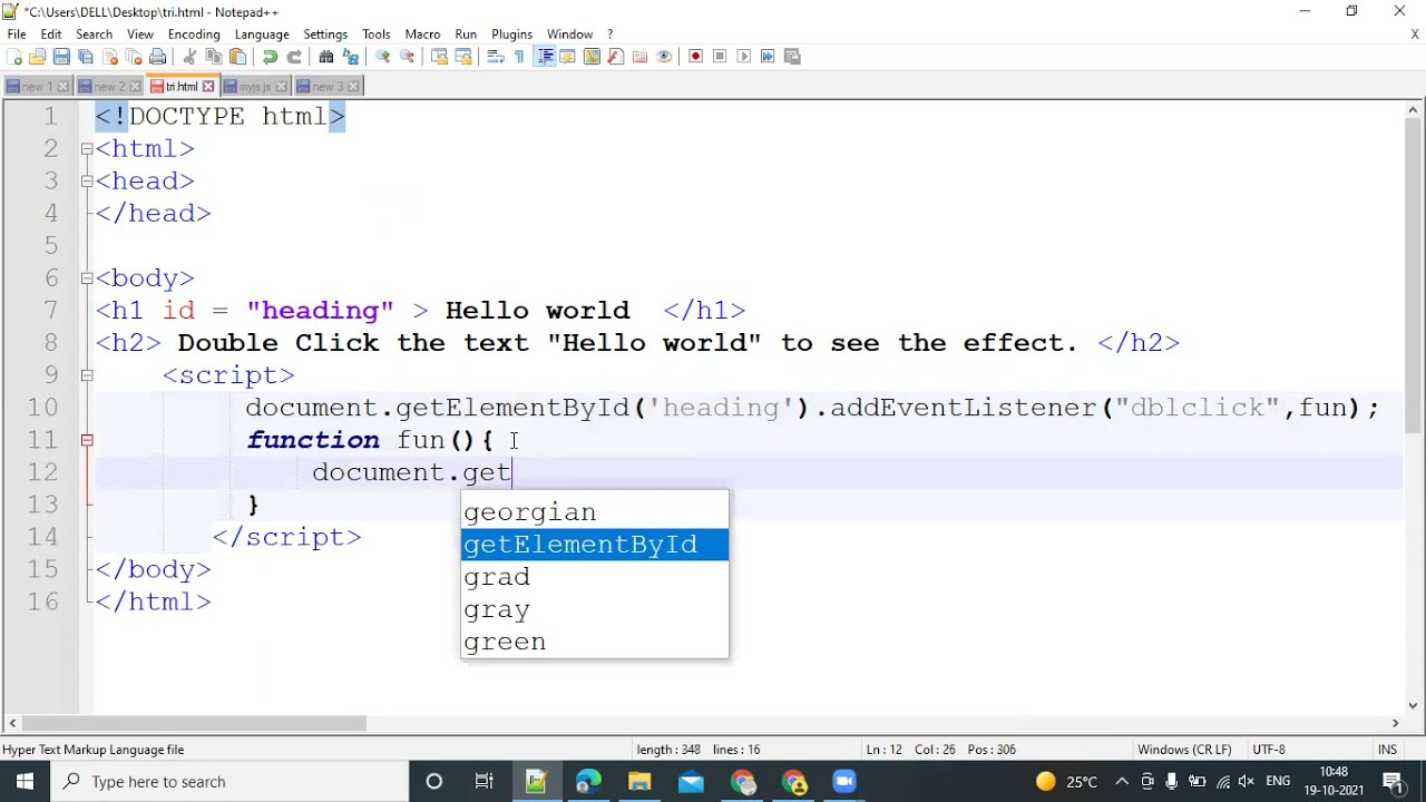 How To Use Event Listener Method For Change Text On Click YouTube How To Use Event Listener Method For Change Text On Click YouTube