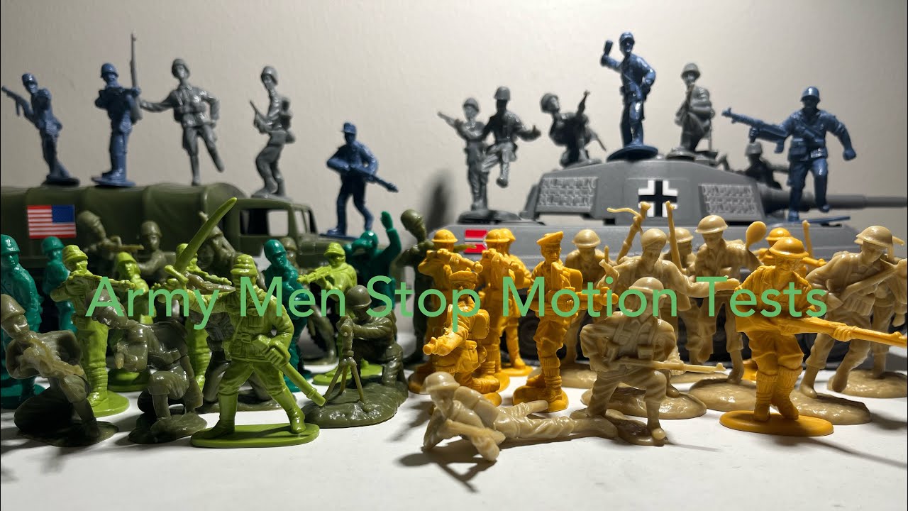 Army Men Stop Motion Tests - YouTube