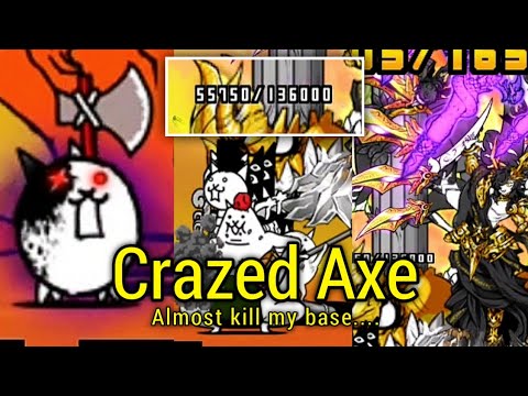 Crazed Axe Cat Almost Kill Base ... | The Battle Cat Berserk (insane ...