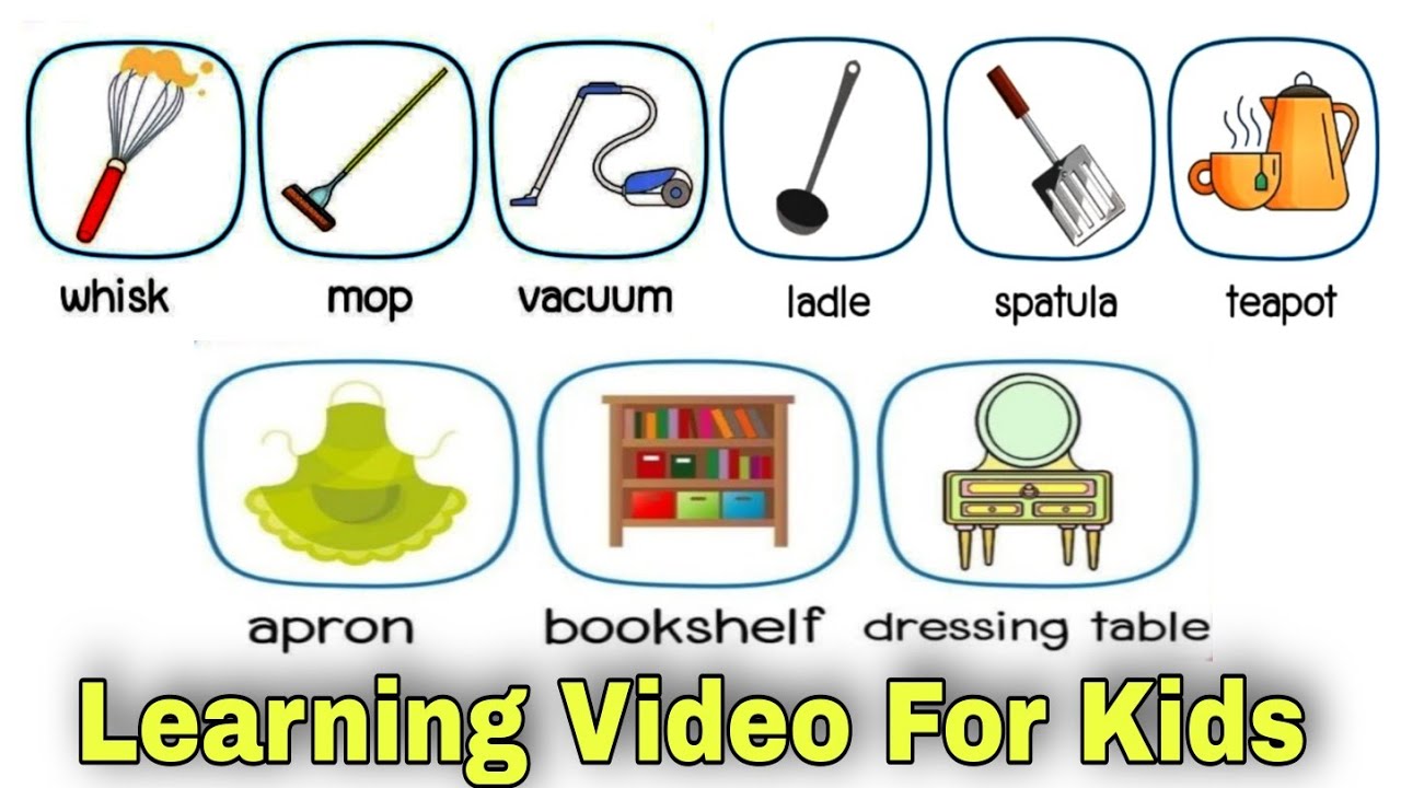 Kids Learning Video | Things In Our Houses | vocabulary | Kids Learning ...