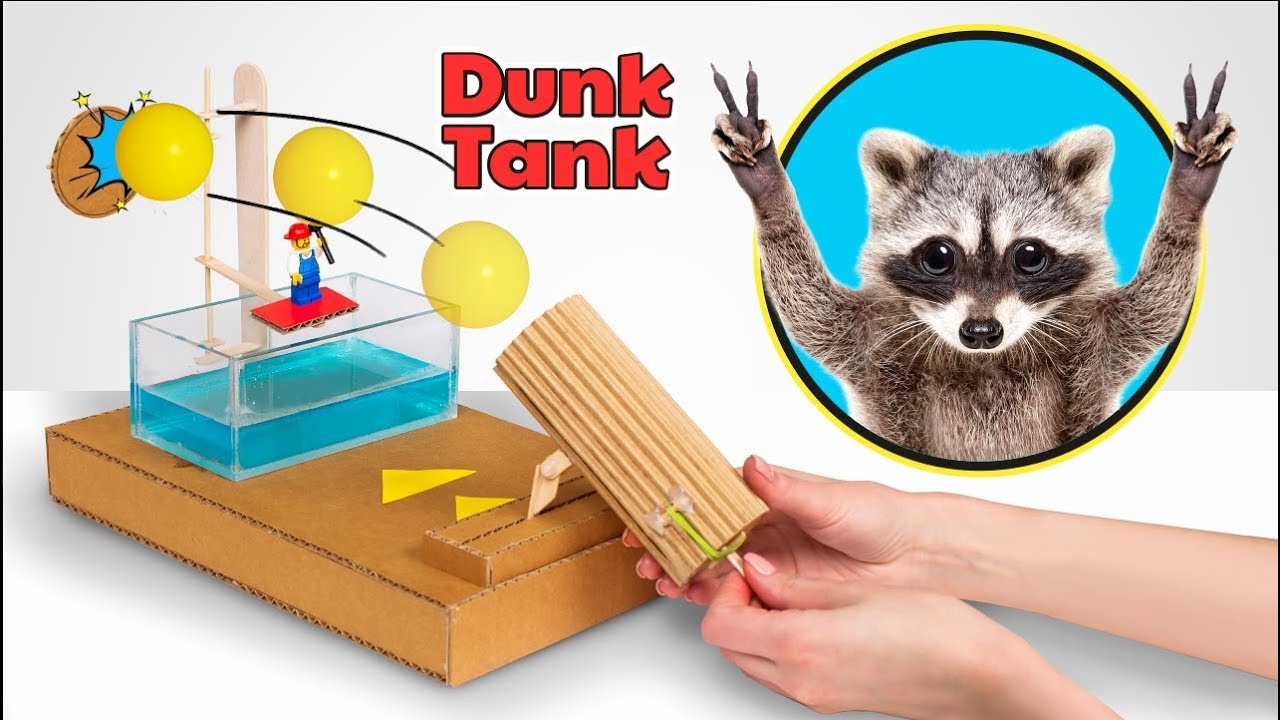 Let's play! Will Racoon Help Us To Make Brand New Dunk Tank Game? - YouTube