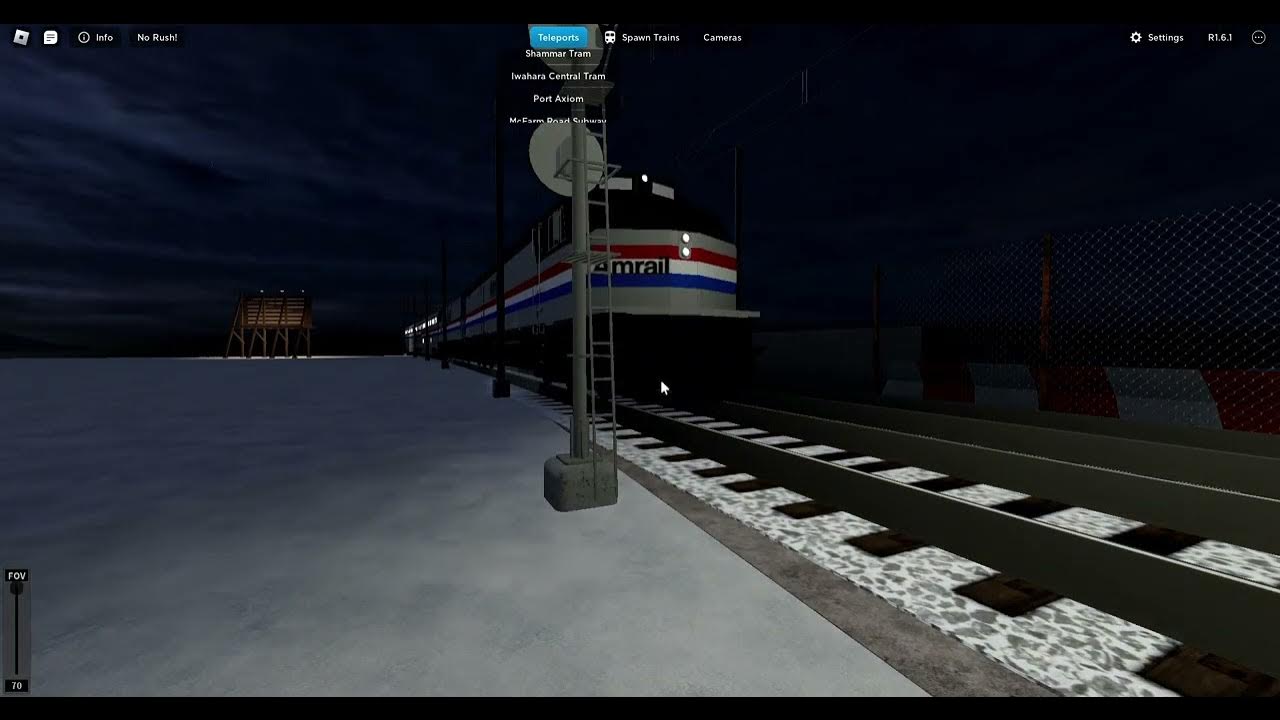 Amtrak train pass through port axiom (Roblox Rails Unlimited) - YouTube